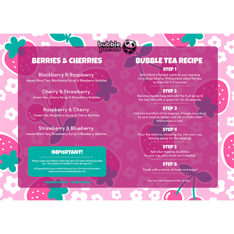 Berries & Cherries Fruit Refill Bubble Tea Kit – Bubble Panda